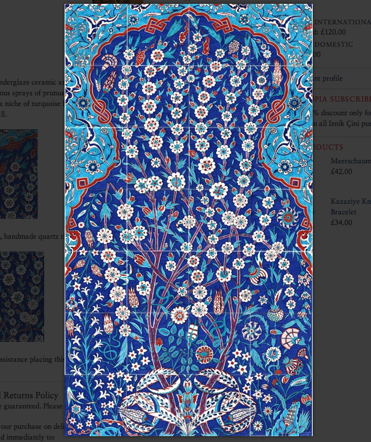 Cornucopia Magazine : A large Iznik panel reviving the glories of 16th ...